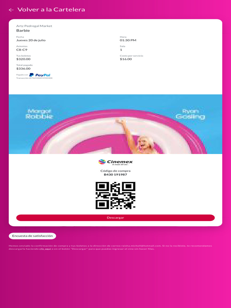 Checkout - Cinemex | PDF