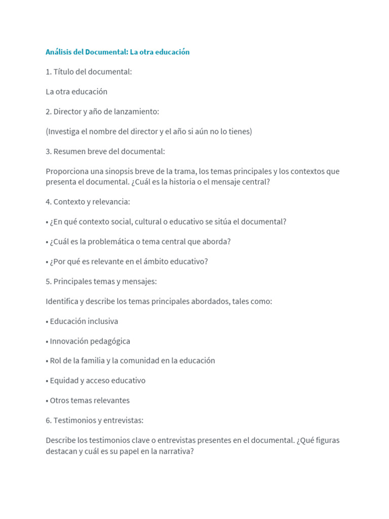 Formato Análisis Documental | PDF | Crecimiento personal y profesional