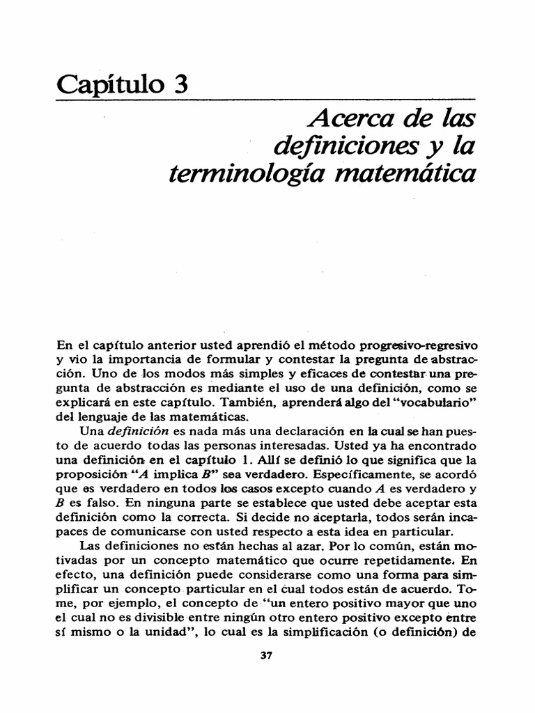 Cómo Entender y Hacer Demostraciones Matemáticas. Parte 2 | PDF