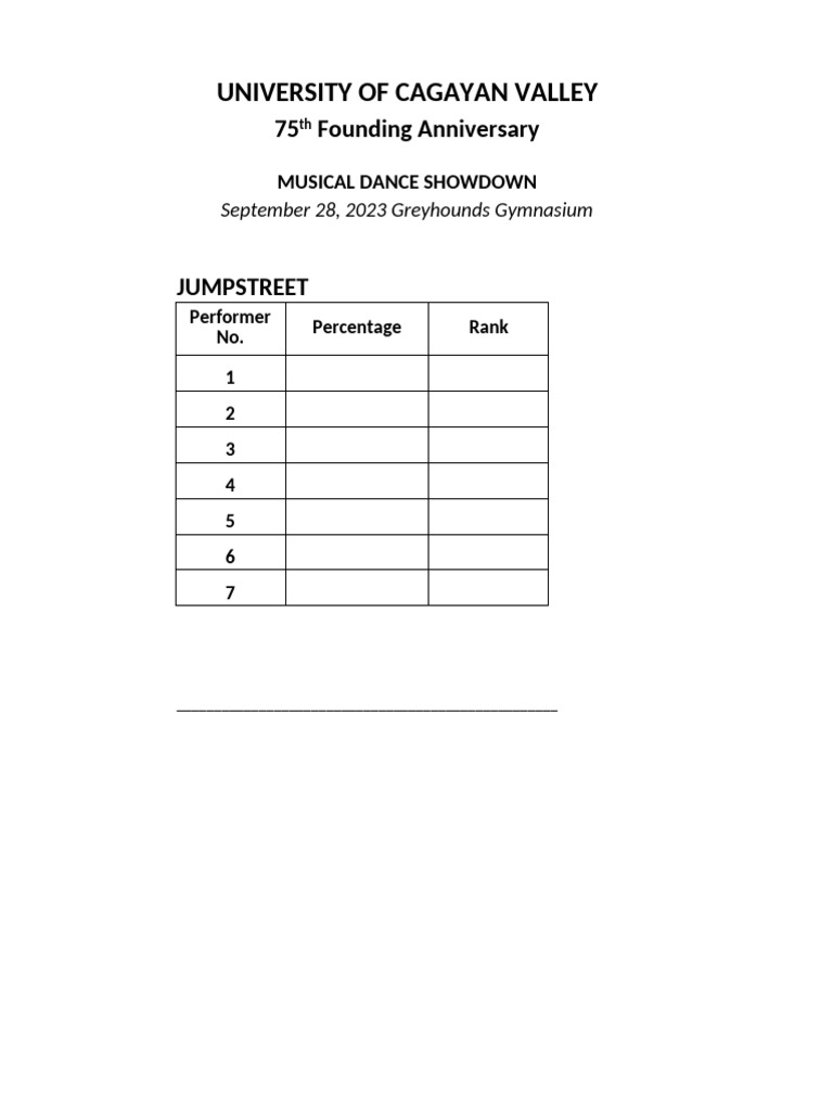 Musical Final Score Sheet | PDF
