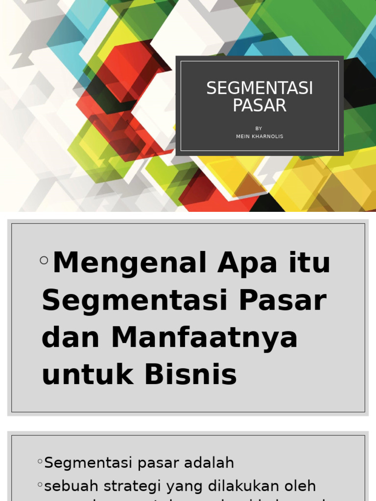 Segmentasi Pasar | PDF