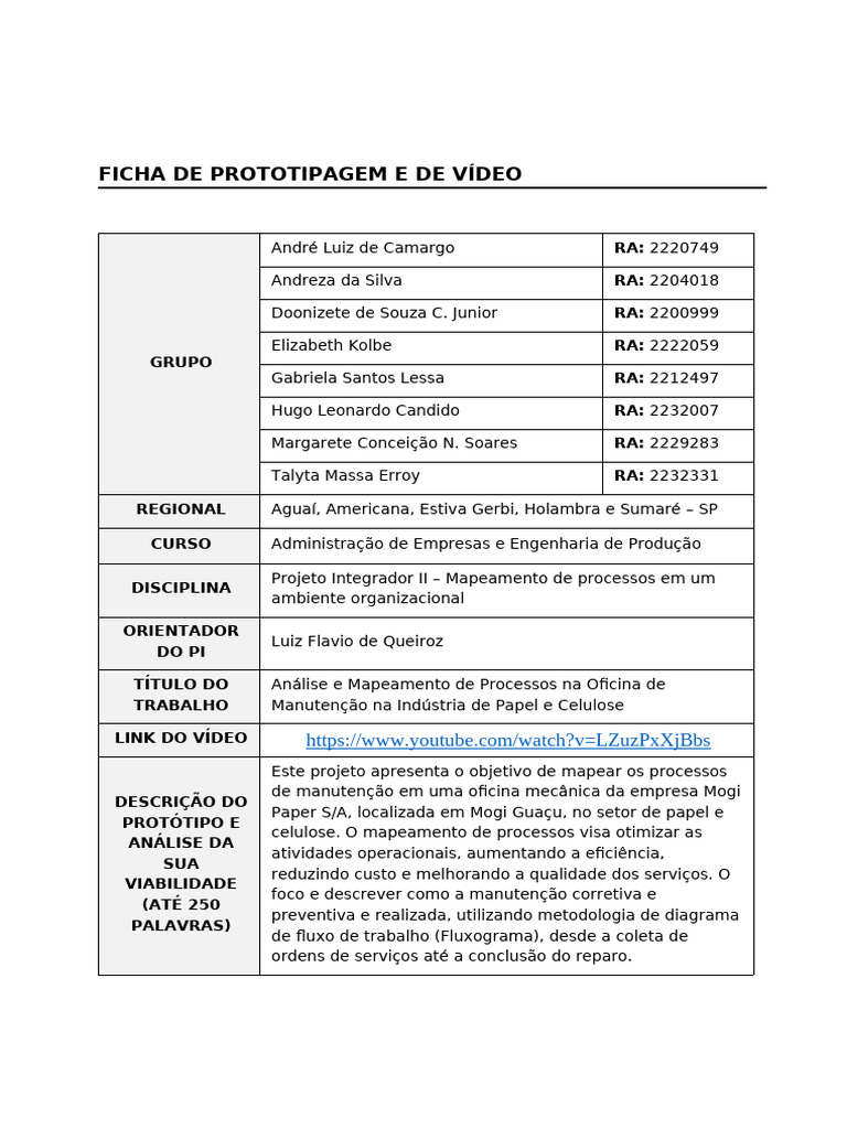 Ficha de Video | PDF | Tecnologia e Engenharia | Computadores
