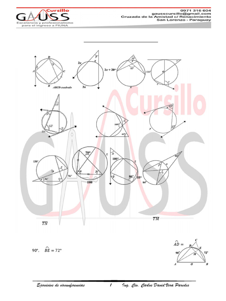 2 - Ejercicios de Cias 2da Parte | PDF | Triángulo | Tangente
