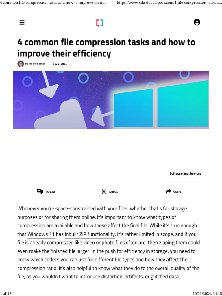 Four Compressionfgh | PDF | Data Compression | Codec