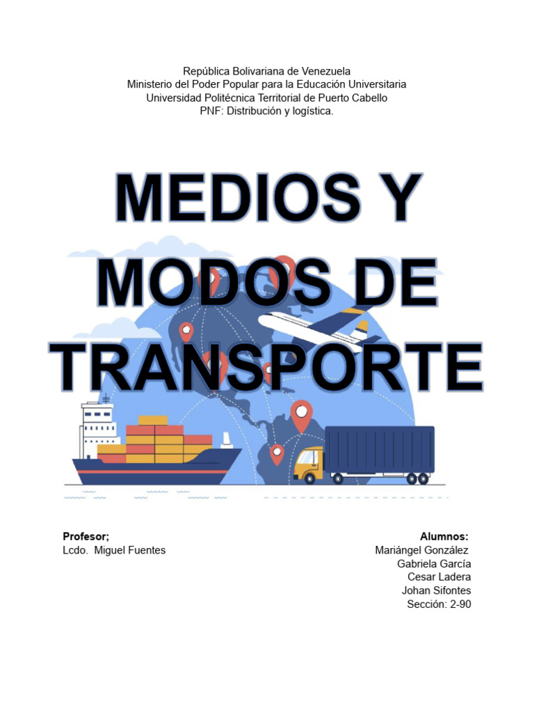 Modos y medios de transporte en logística | PDF | Transporte | Dimensión