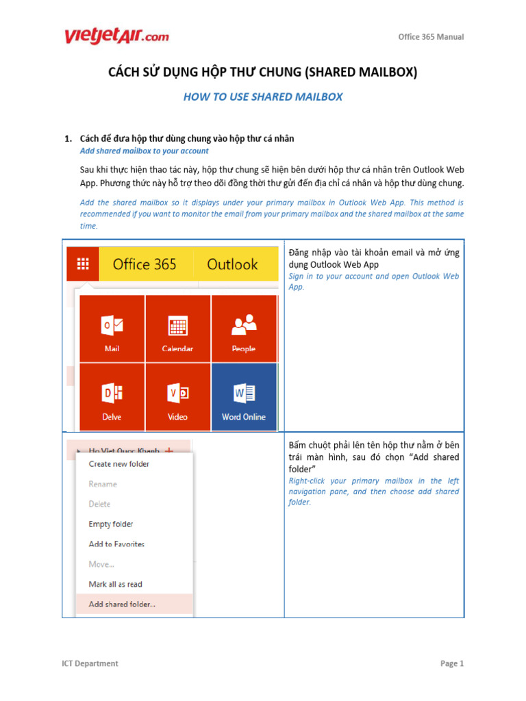 How To Use Shared Mailbox | PDF