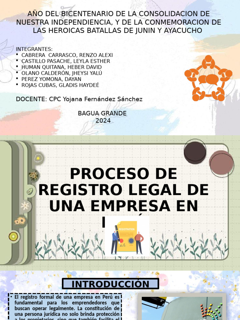 Proceso de Registro Legal de Una Empresa en Perú | PDF | Documento de ...