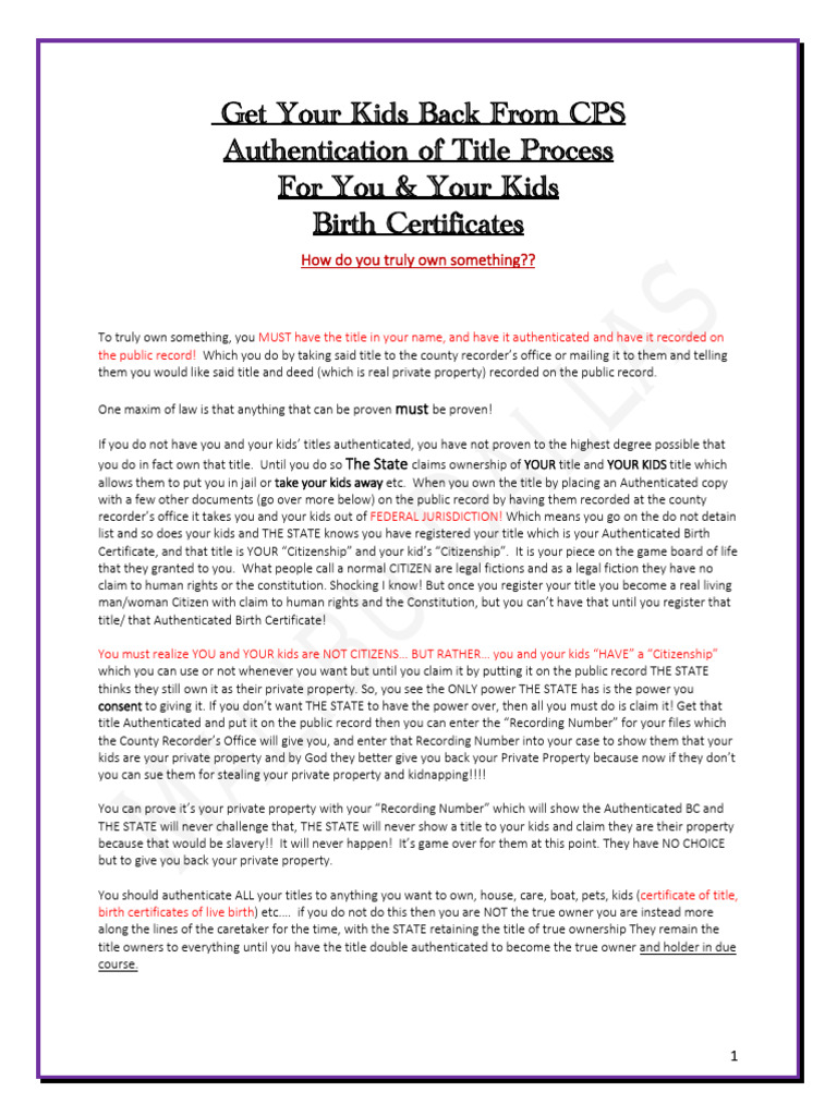 Authenticate Your Birth Certificates | PDF | Notary Public | Affidavit