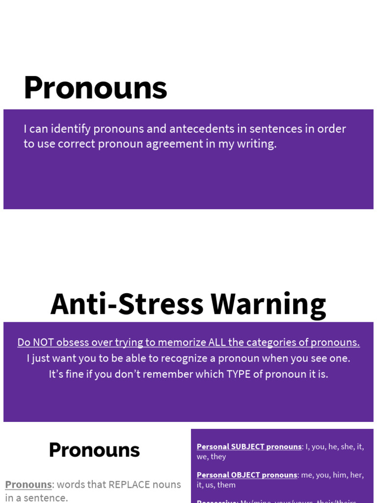 Pronouns Lesson 1 - Basics | PDF | Pronoun | Language Mechanics
