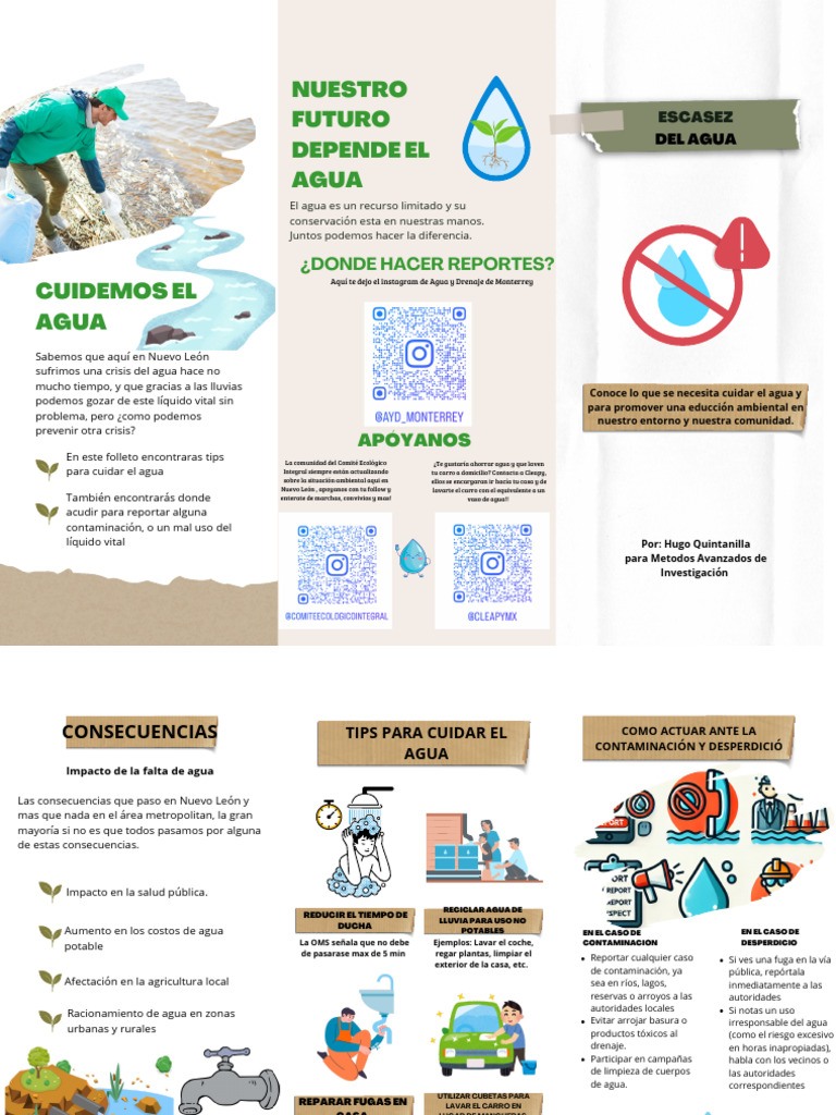 TRÍPTICO | PDF | Agua | Contaminación