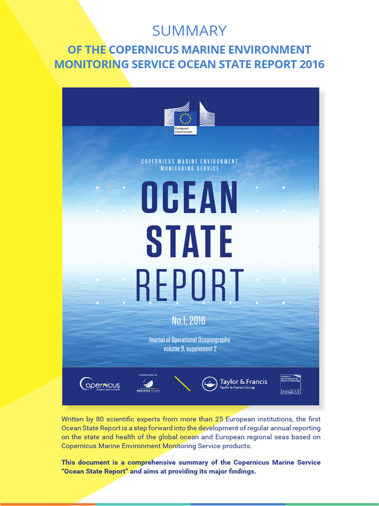 Summary Ocean State Report 1st Issue (2016) | PDF | Oceans | Sea