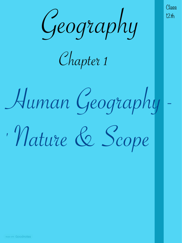 Geography Chapter 1 Class 12th | PDF | Geography | Nature