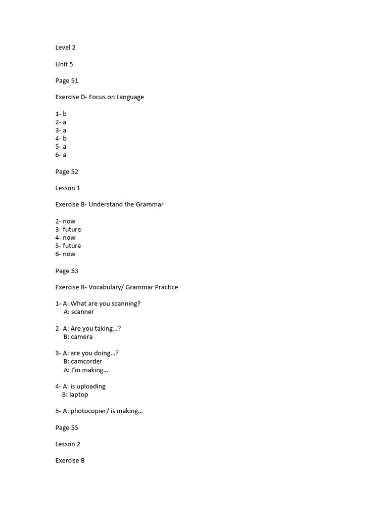 Level 2 Unit 5 Top Notch 1 | PDF | Manufactured Goods | Equipment