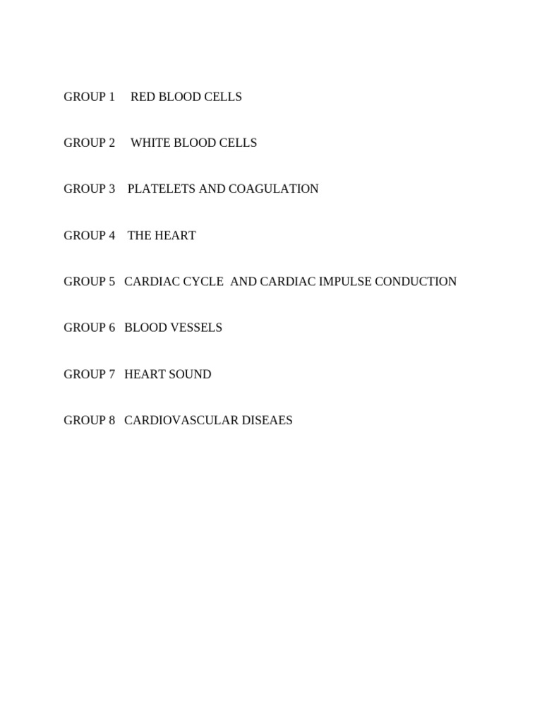 Group 1 Red Blood Cells | PDF