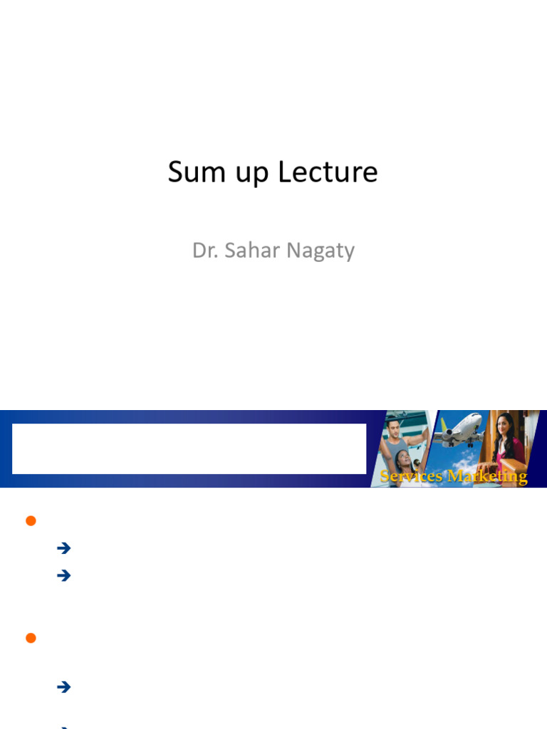 SM-Sum up Lecture | PDF | Marketing | Business