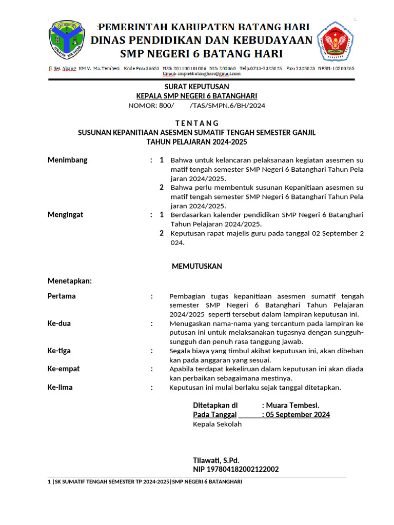 SK STS 2024-2025 | PDF