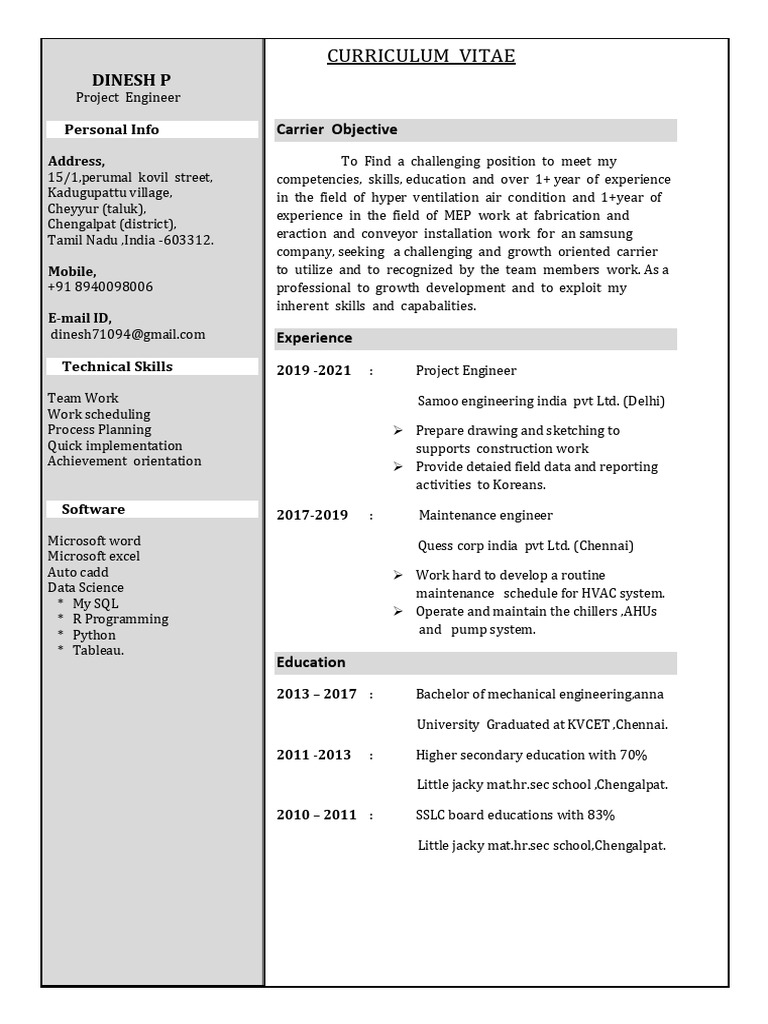 Dinesh resume | PDF
