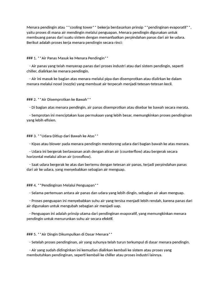 Menara Pendingin | PDF