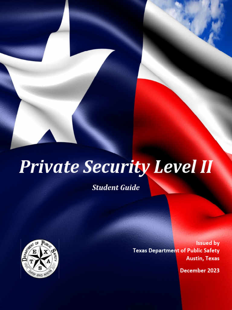 Private Security Level II Training Guide | PDF | Security Guard ...