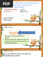 Types and Examples of Clipped Words | PDF