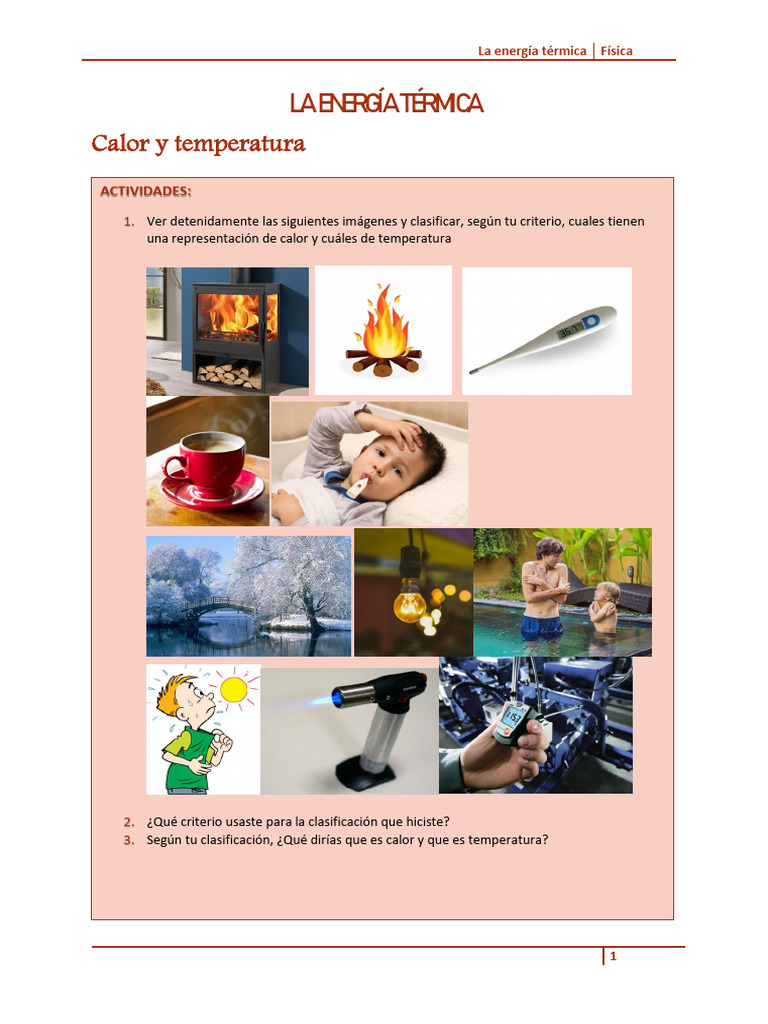 LA ENERGÍA TÉRMICA - 3ro | PDF | Calor | Conduccion termica