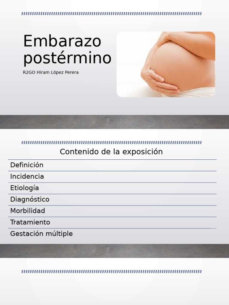 Embarazo Postérmino | PDF | Parto | El embarazo