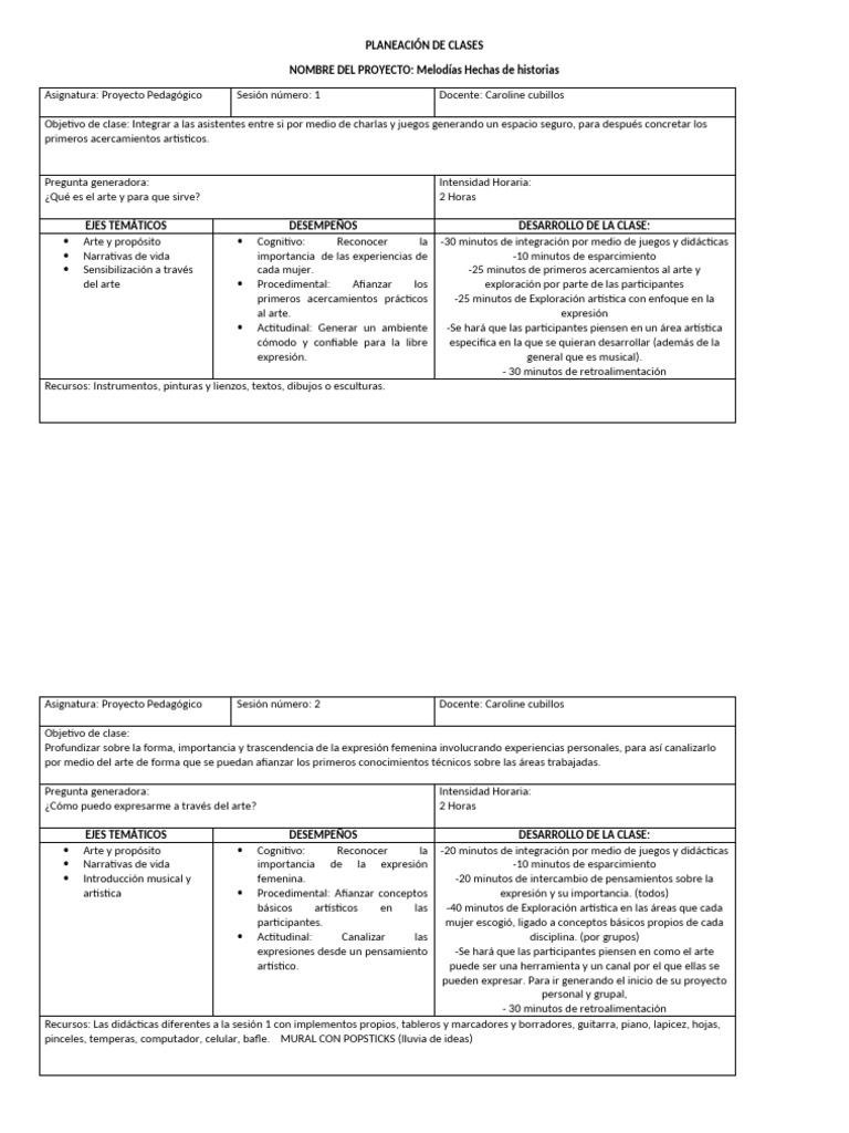 Planeacion de Clases Proyecto Discursos | PDF | Maestros