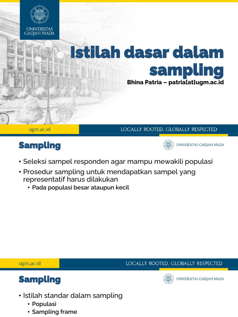 3 - Istilah Dasar Dalam Sampling - Gasal 2022 2023 | PDF
