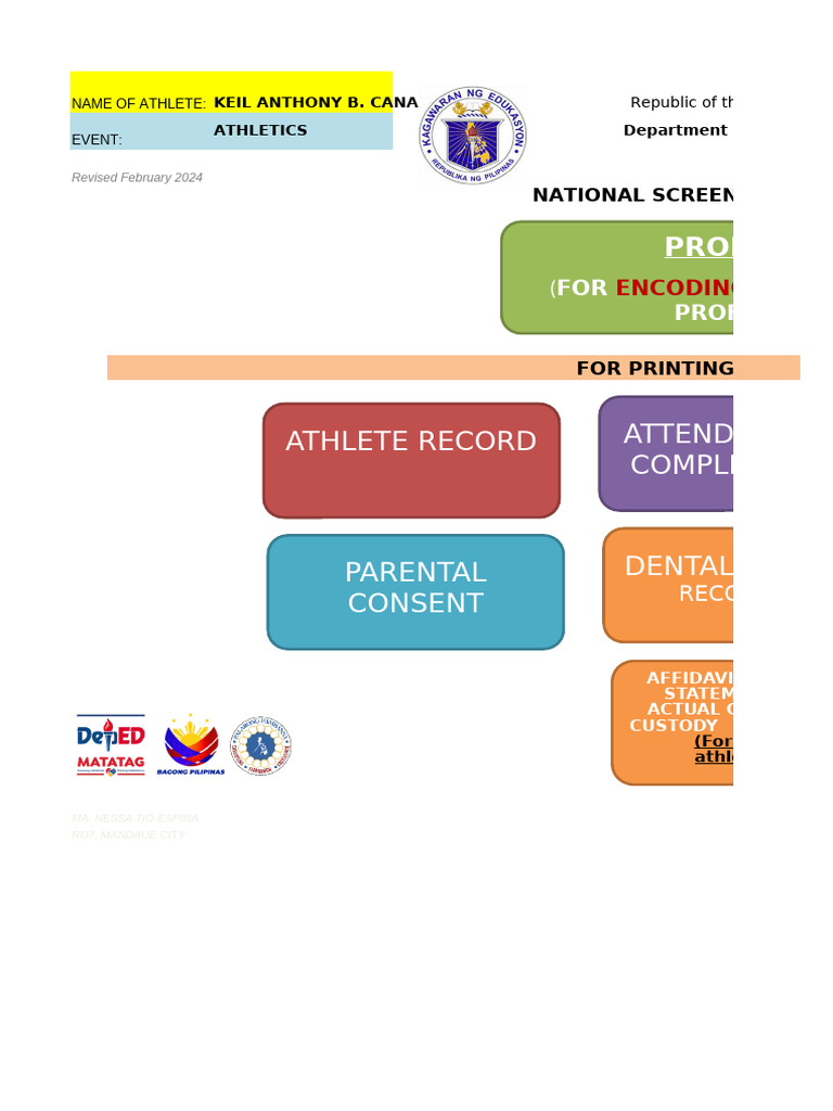 Keil Anthony Canavera Athlete Profile | PDF | Clinical Medicine ...