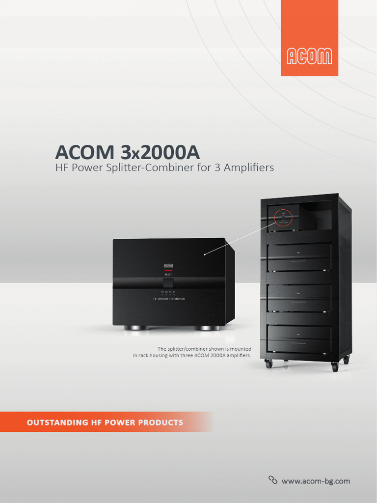 ACOM 3x2000A HF Power Splitter-Combiner | PDF | Amplifier | Electricity