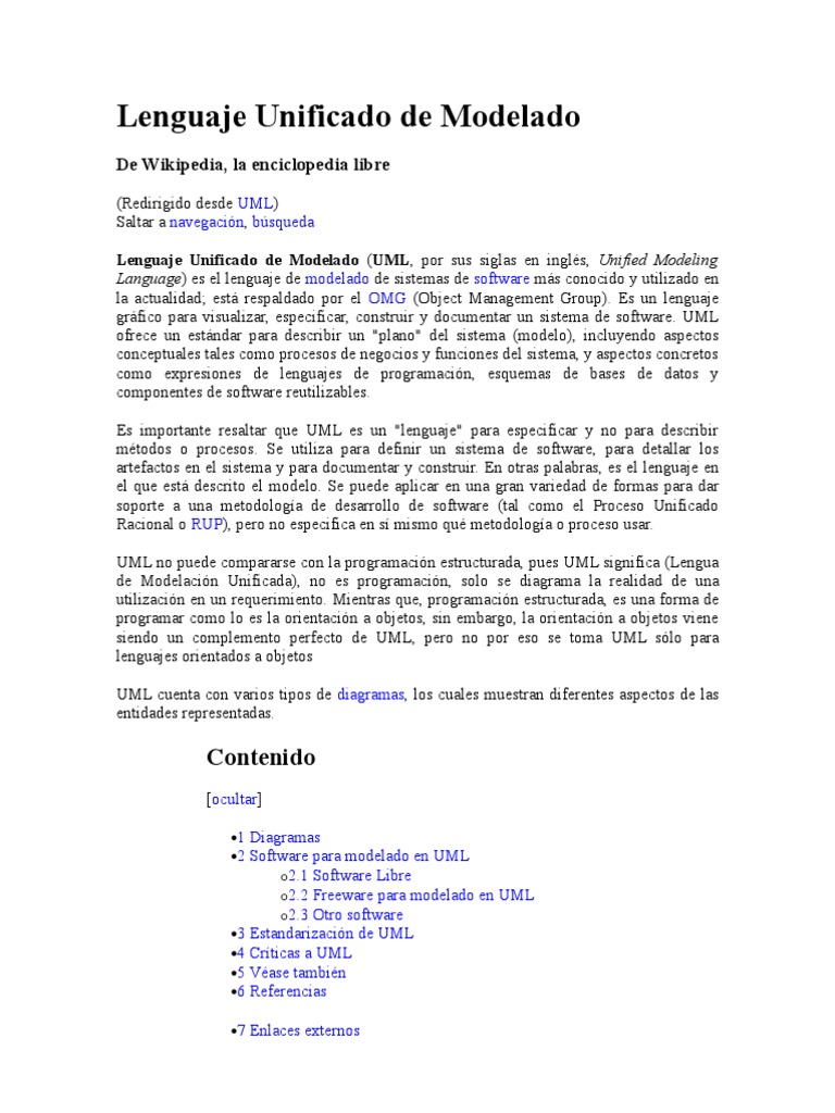 Lenguaje Unificado de Modelado | PDF
