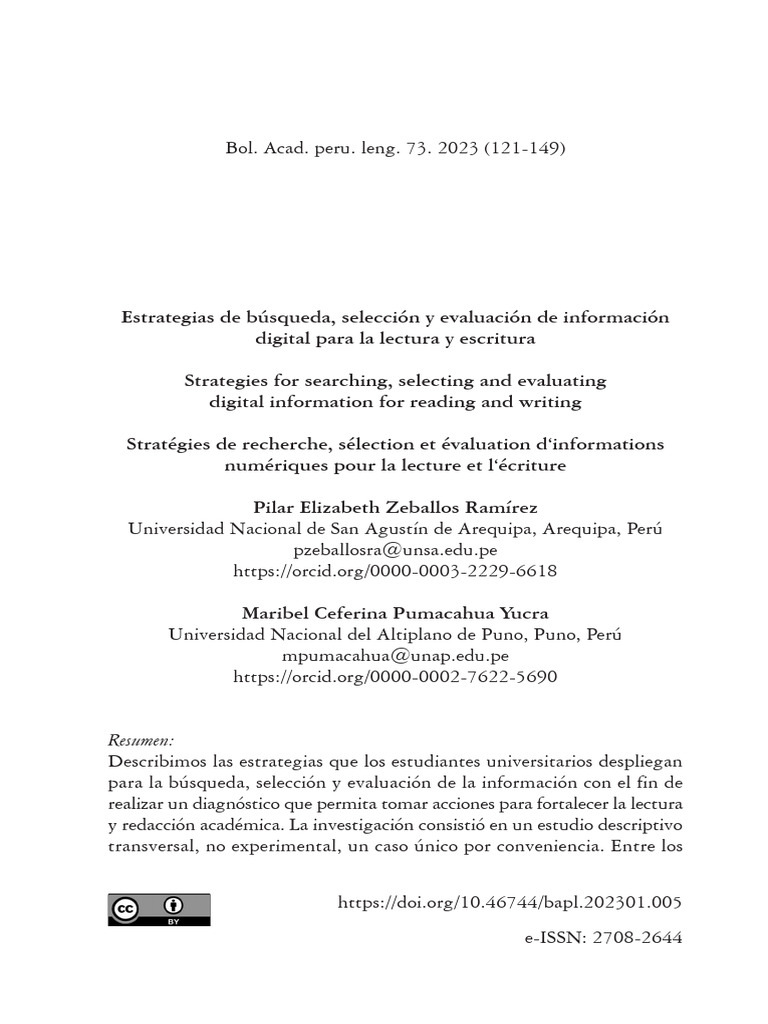 Lectura Semana 9 Estrategias de Búsqueda | PDF | Enseñando | Información