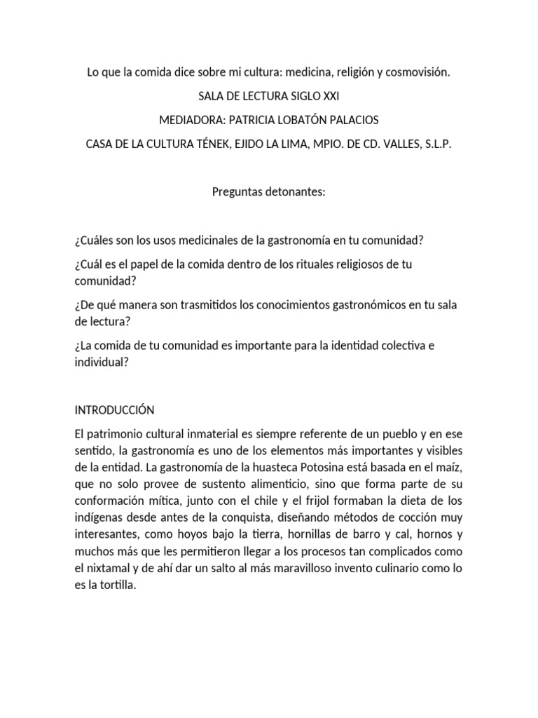 Gastronomía Huasteca: Cultura y Medicina | PDF | Maíz