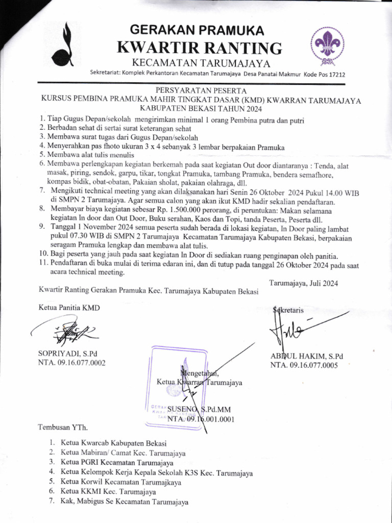 Edaran KMD 2024 | PDF