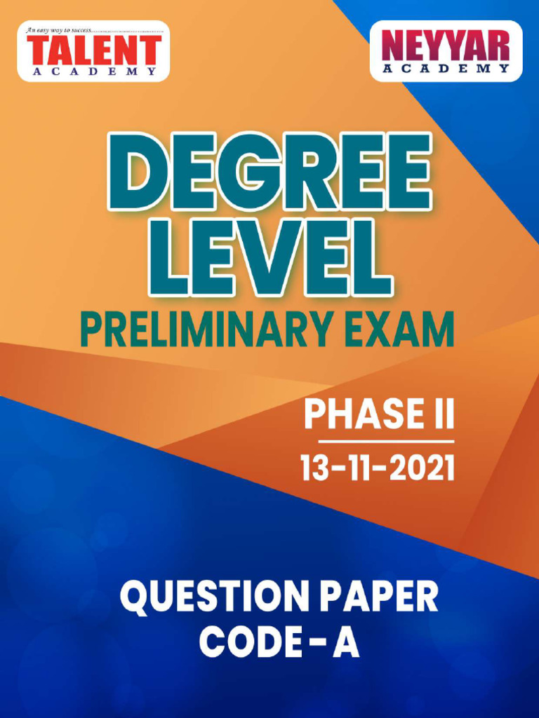 Degree Prelims | PDF