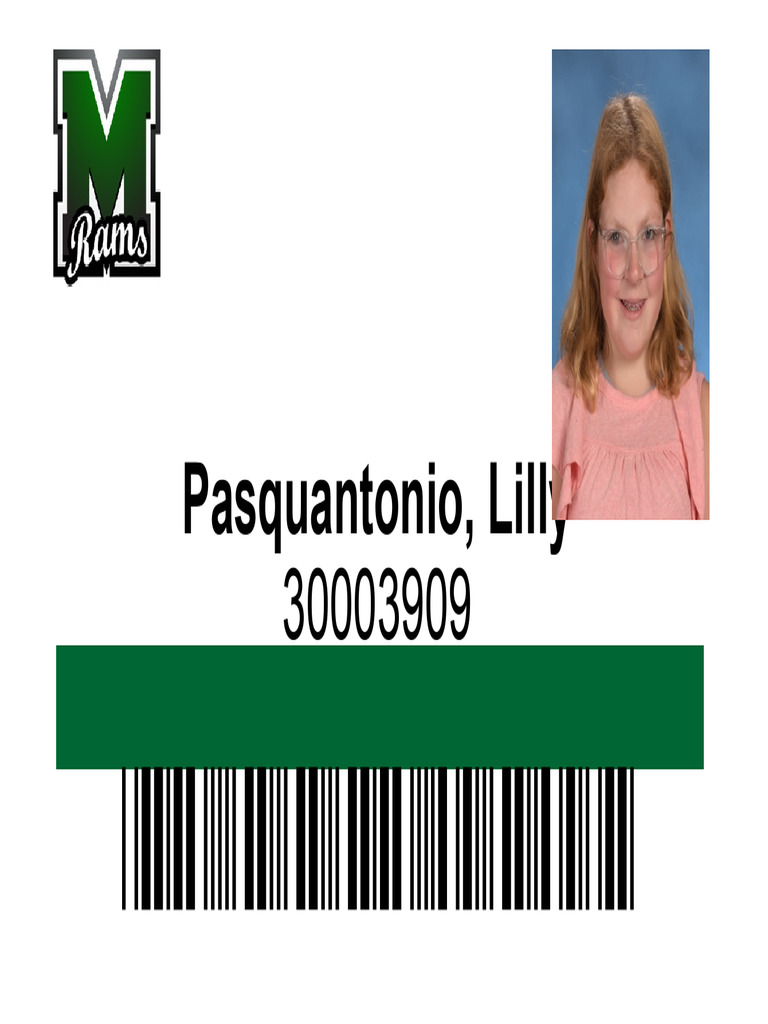 ID Card - Student Bus LASID Barcode | PDF