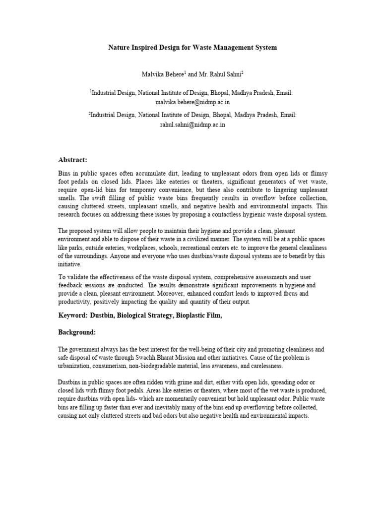 Sample Paper | PDF | Recycling | Waste