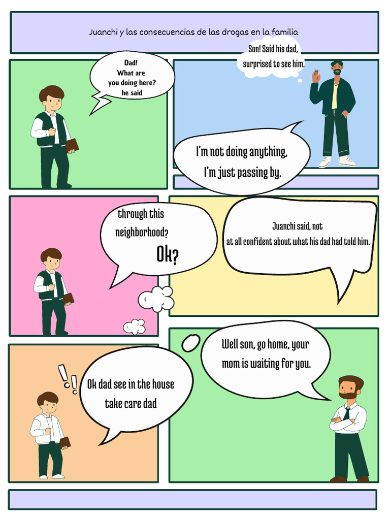 Documento A4 Pagina de Historieta Comic Ilustrativo Multicolor | PDF