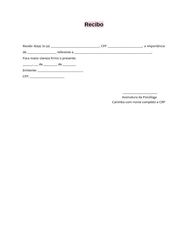 Modelo de Recibo | PDF