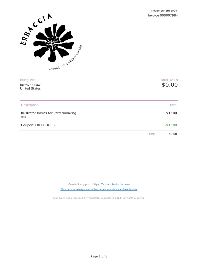 Confident Patternmaking - Invoice 000007984 | PDF
