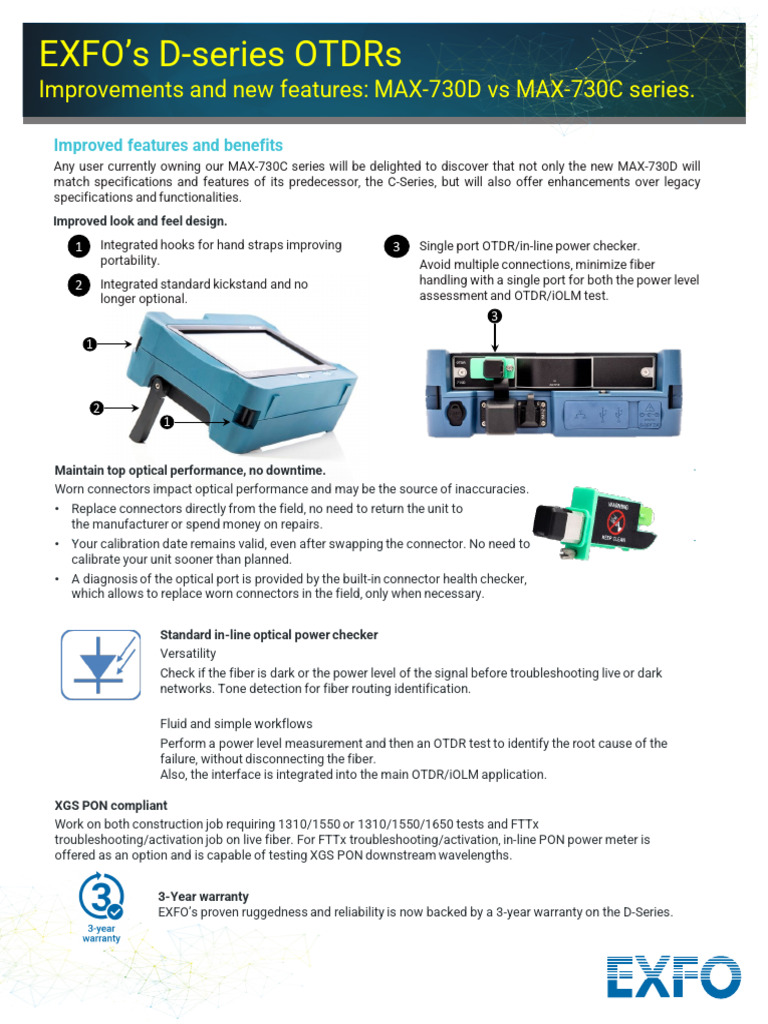 MAX-730D vs MAX-730C Features Update | PDF | Optical Fiber | Fiber To The X