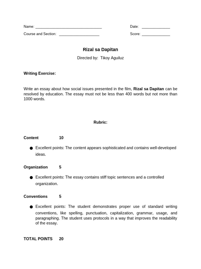 Rizal Sa Dapitan | PDF