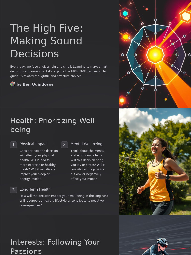 The High Five Making Sound Decisions | PDF | Integrity | Psychology