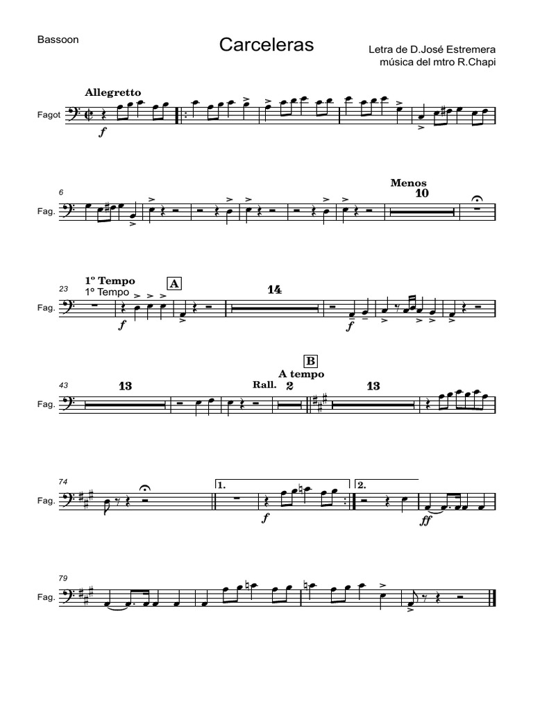 Carceleras (1) - Bassoon | PDF