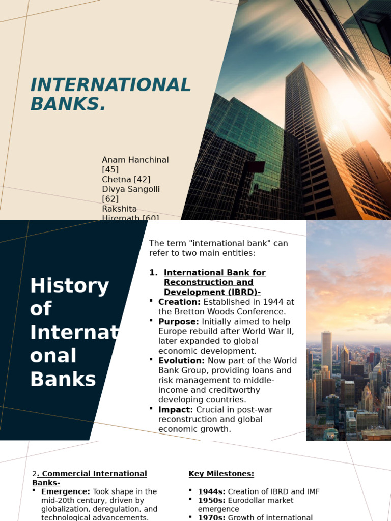 Types and Roles of International Banks | PDF | Banks | Foreign Exchange ...