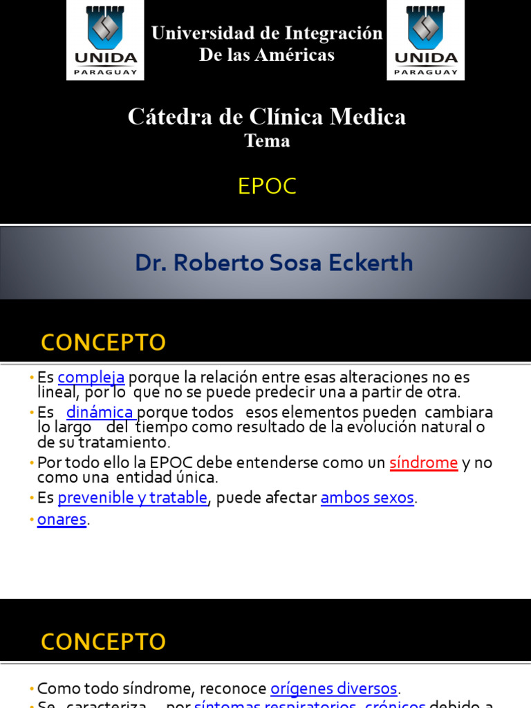 Epoc | PDF | Enfermedad pulmonar obstructiva crónica | Epidemiología