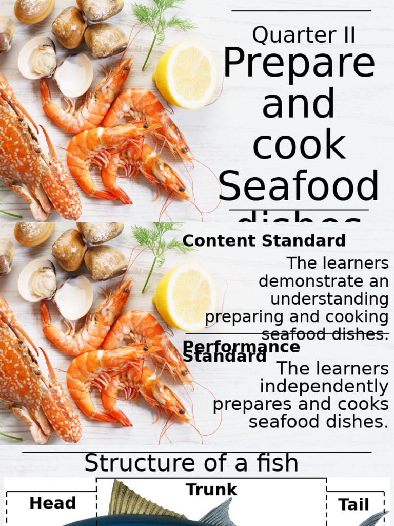 LO1 Perform Mise en Place (Market Forms of Fish & Shellfish) | PDF ...