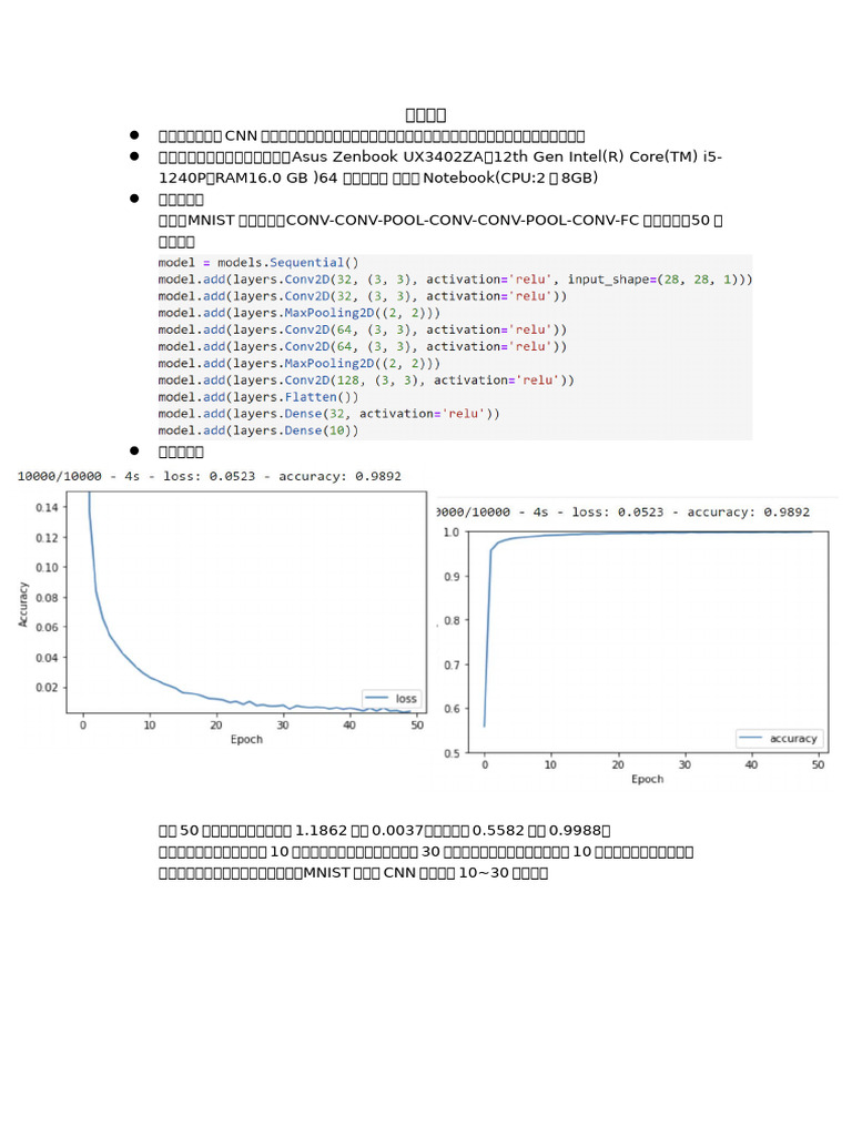 Cnn实验报告 Pdf 