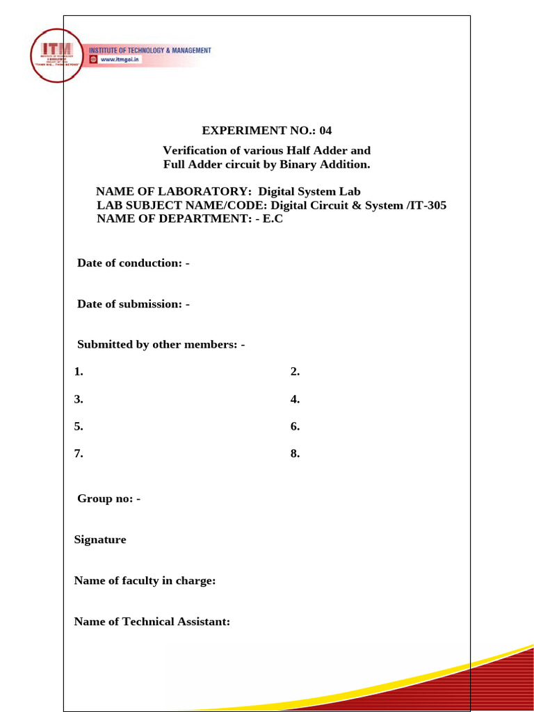 Exp.4 IT-305 | PDF | Logic Gate | Electronic Engineering