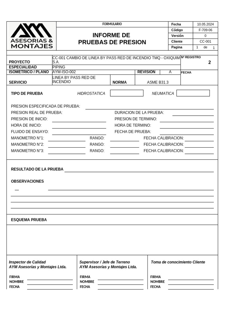 Informe de Pruebas #002 | PDF